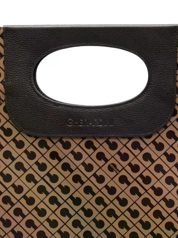 GHERARDINI Logo-print Cut-out Handle Tote Bag
