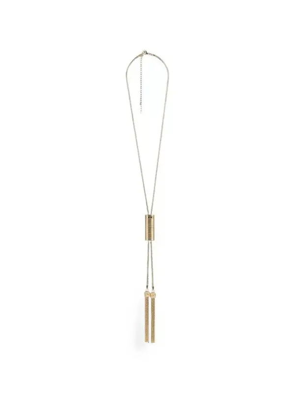 Balmain Long Brass Tassel Necklace - Gold
