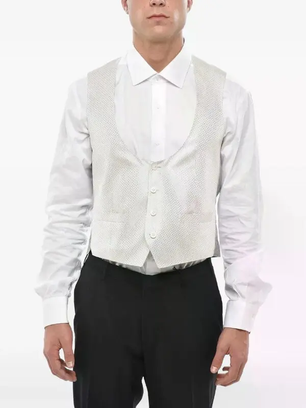 Corneliani Embroidered Silk Waistcoat