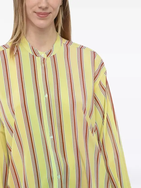 MR.MRS SHIRT Asymmetric Striped Blouse