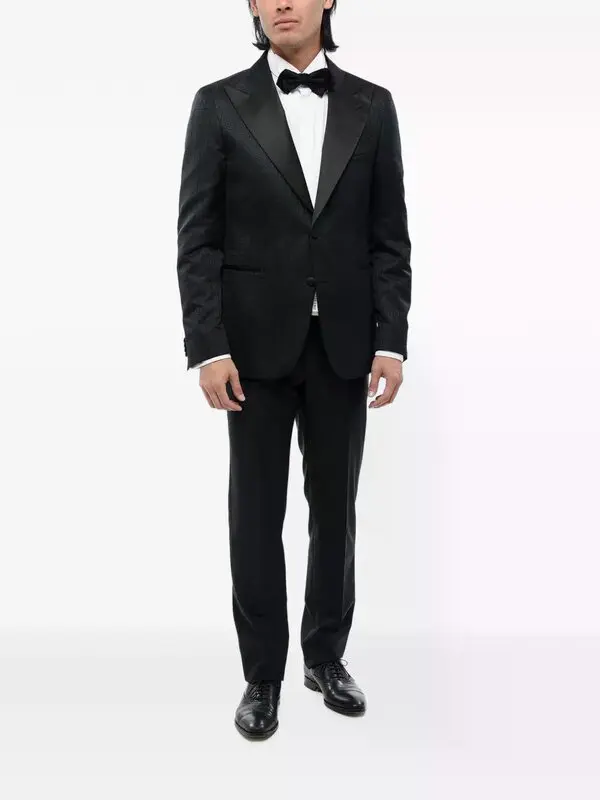 Corneliani Jacquard Satin-lapel Blazer