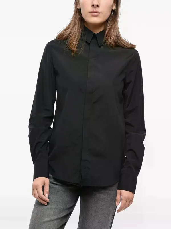 Wardrobe.NYC Hidden-placket Shirt - Black