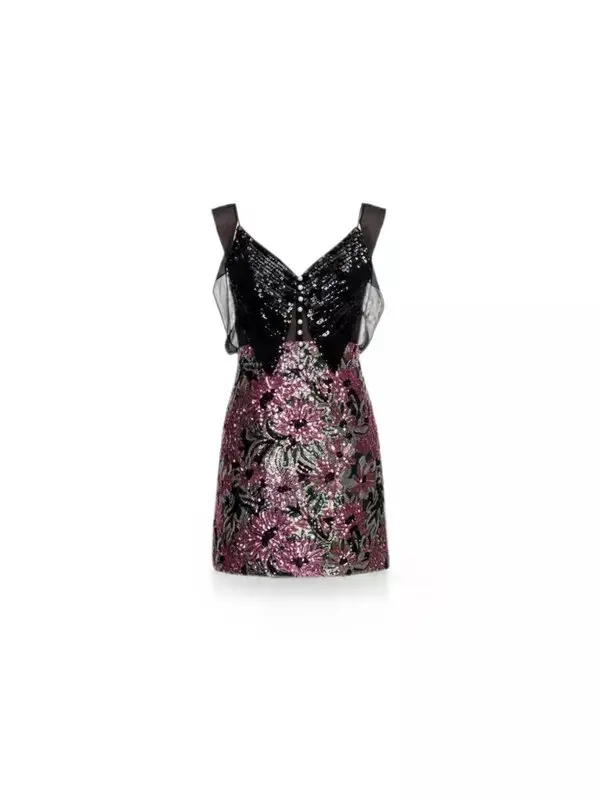 SELF-PORTRAIT Sequin-embellished Mini Dress
