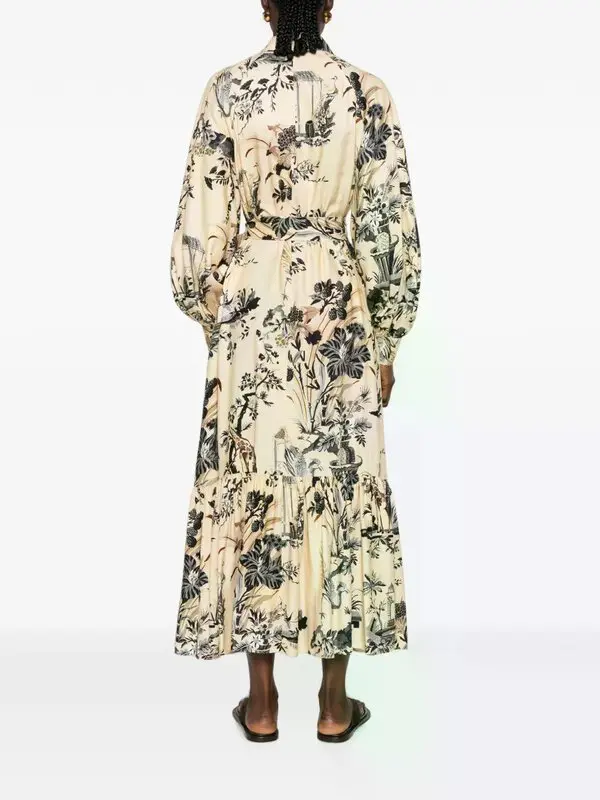 Etro Scenic Print Tiered Maxi Dress