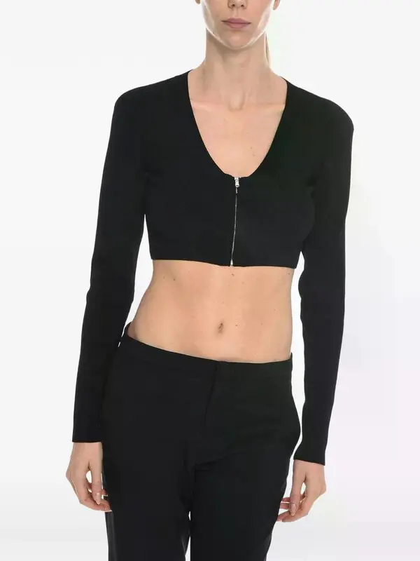 HERSKIND Vanessa Hong Cropped Cardigan - Black
