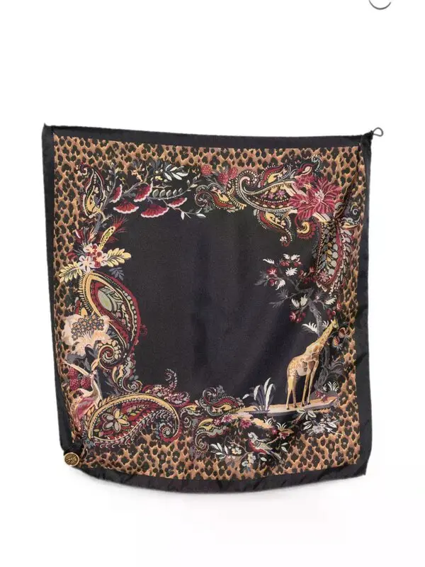 Etro Paisley Leopard-print Scarf