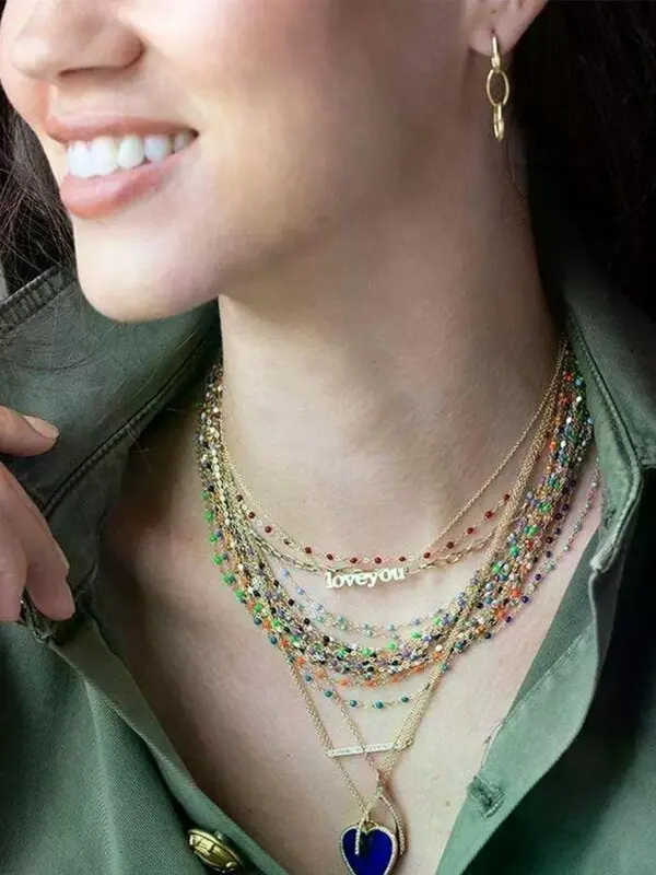 JENNIFER MEYER Love You" Necklace In 18k Yellow