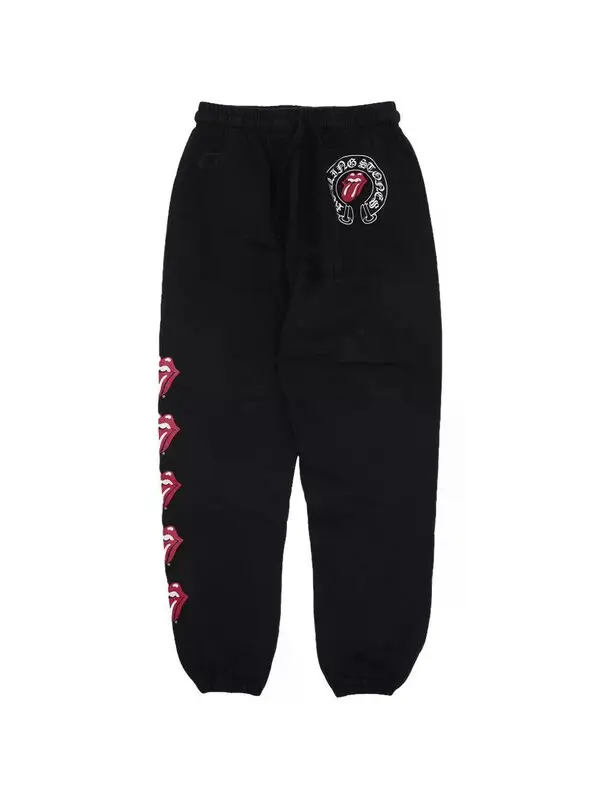 Chrome Hearts Rolling Stones Embroidered Track Pants - Black