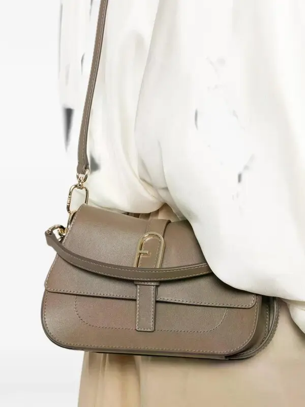 Furla Arch-logo Leather Shoulder Bag