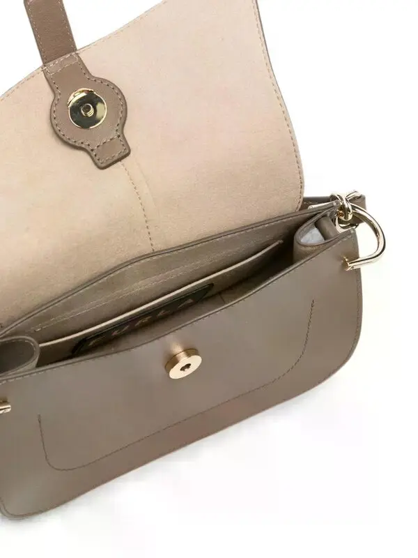 Furla Arch-logo Leather Shoulder Bag