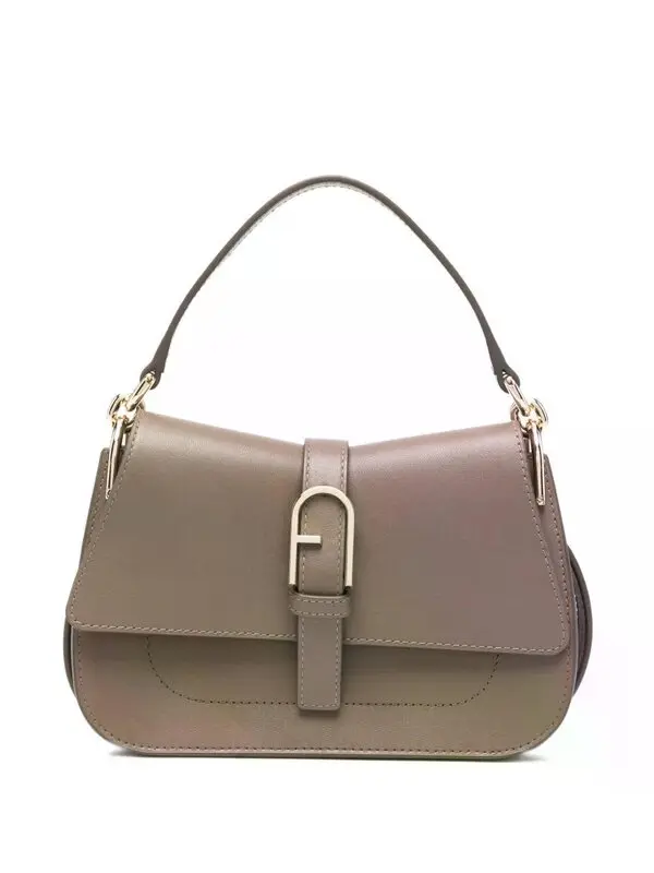 Furla Arch-logo Leather Shoulder Bag - Brown