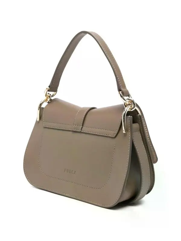 Furla Arch-logo Leather Shoulder Bag - Brown