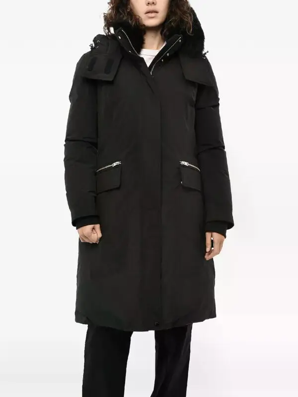 Woolrich Mahan Removable-hood Puffer Coat - Black
