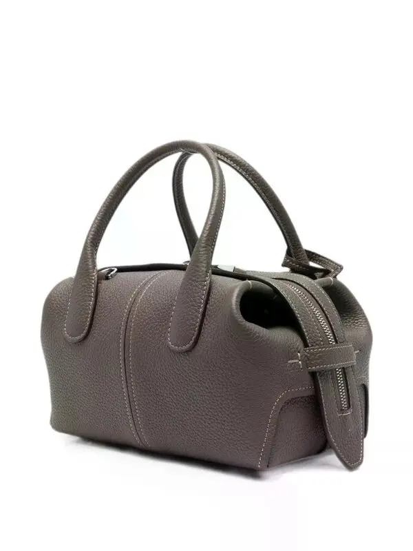 TOD'S Logo-patch Pebbled Tote Bag
