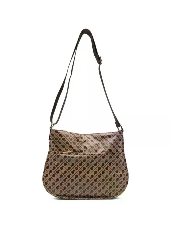 GHERARDINI Monogram Print Shoulder Bag - Brown