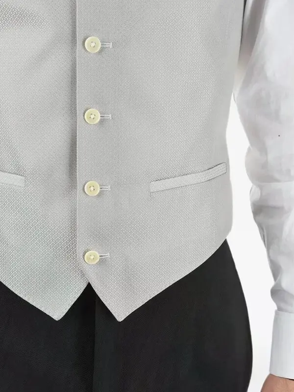 Corneliani Micro-pattern Jacquard Waistcoat