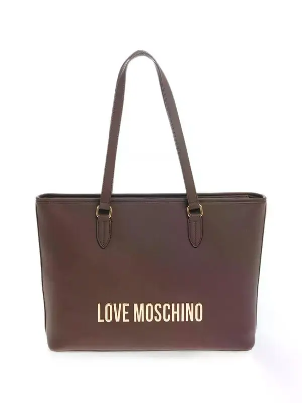 Moschino Logo-lettering Tote Bag - Brown