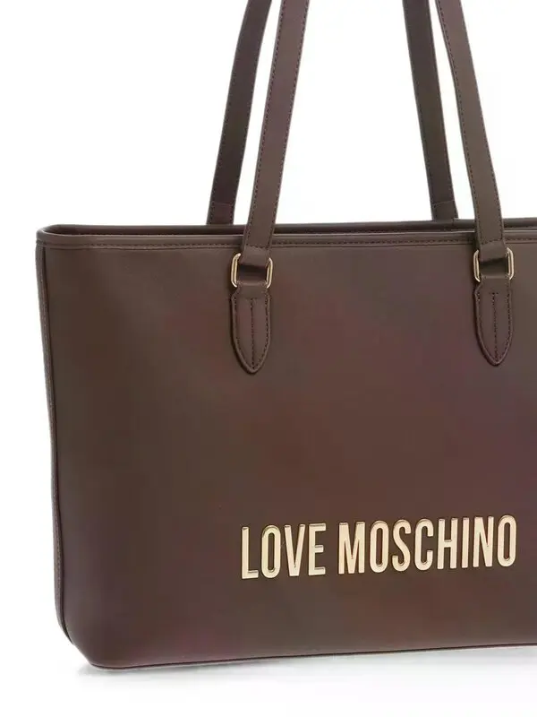 Moschino Logo-lettering Tote Bag - Brown