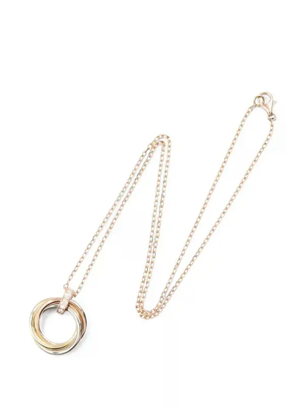 Cartier 2010s Trinity Diamond Necklace - Pink