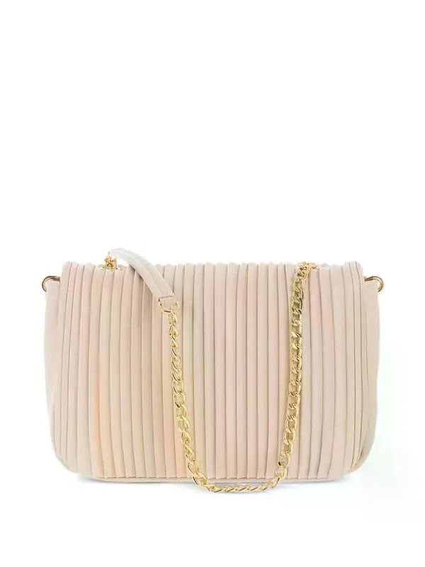 Moschino Pleated Heart Plaque Shoulder Bag