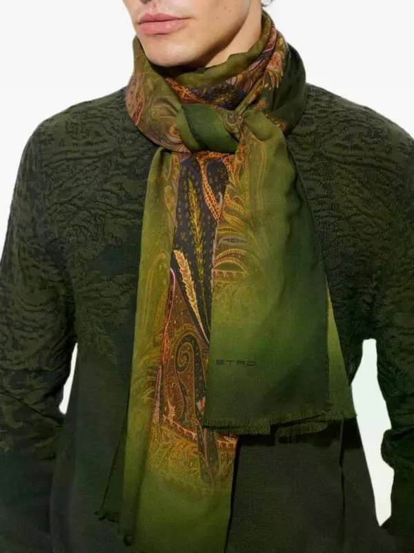 Etro Paisley-print Fringed Scarf