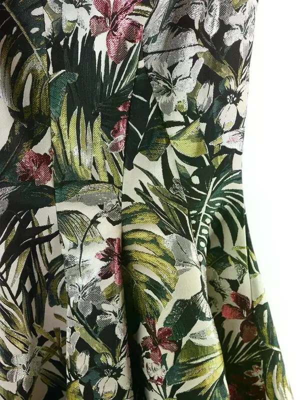 Philipp Plein Sleeveless Floral Print Midi Dress