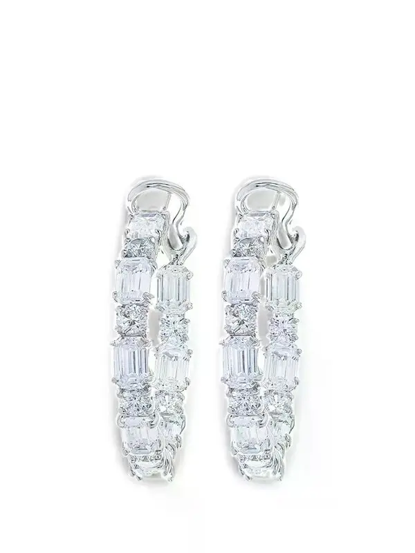 FANTASIA BY DESERIO Hoop Earrings - Silver