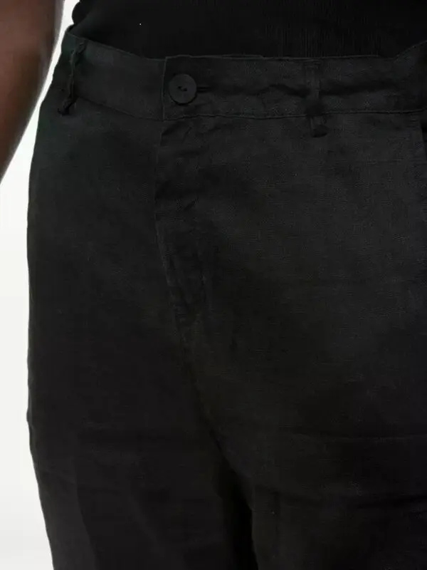 NEVER ENOUGH Linen Belt-loop Shorts