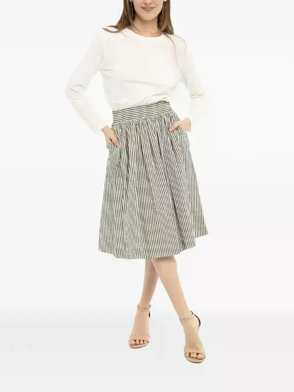 Woolrich Striped Midi Skirt - Neutrals