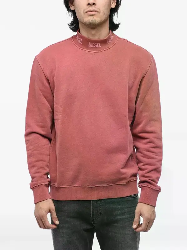 DIESEL® Mock Neck Sweatshirt - Red