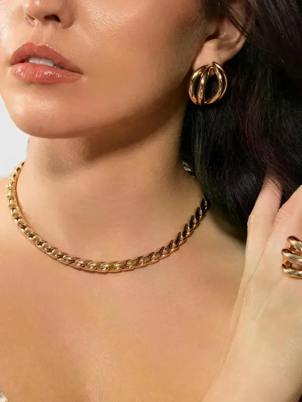 JENNIFER FISHER Abstract-lines Earrings - Gold