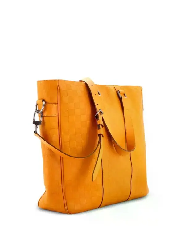 LOUIS VUITTON Tadao Tote Bag In Damier Infini Leather - Yellow