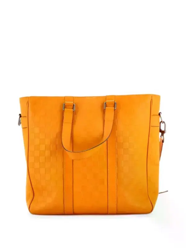 LOUIS VUITTON Tadao Tote Bag In Damier Infini Leather - Yellow