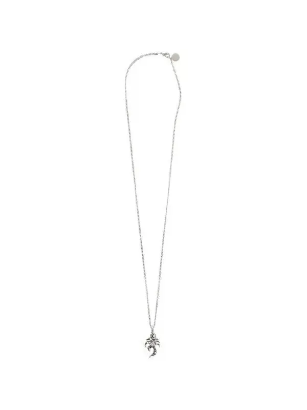 Palm Angels Logo-detail Necklace - Silver