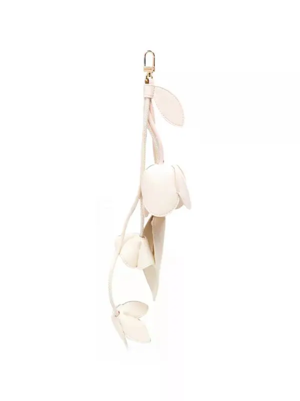 THEMOIRE Floral-pendant Key Ring - Neutrals