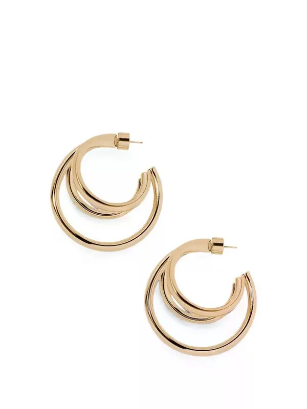 JENNIFER FISHER Triple Lilly Baby Hoop Earrings - Gold