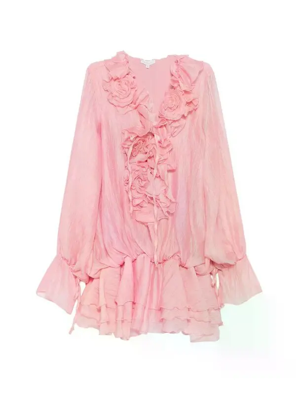PAPER LACE Ruffled Tiered Mini Dress