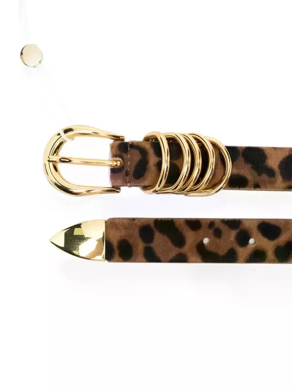 DEHANCHE Hollyhock Jaguar-print Belt - Brown
