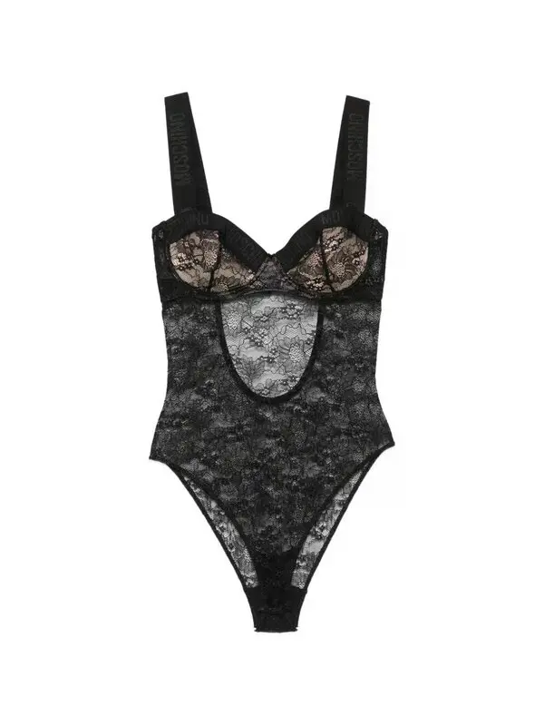 Moschino Flower-lace Bodysuit - Black