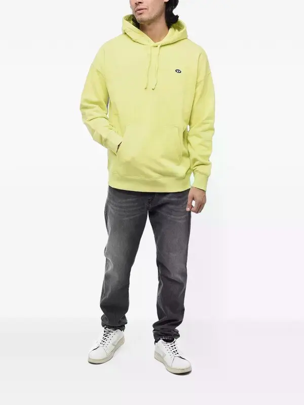 DIESEL® Logo-patch Pouch-pocket Hoodie - Yellow
