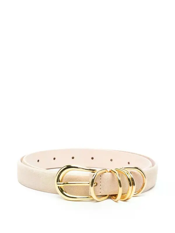 DEHANCHE Hollyhock Suede Belt - Neutrals