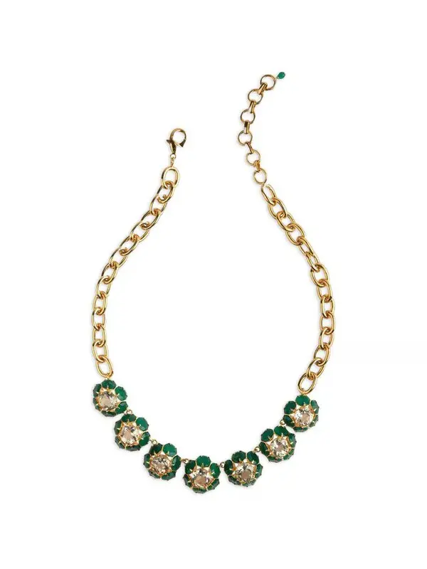 BOUNKIT JEWELRY Odessa Onyx And Amethyst Necklace - Gold