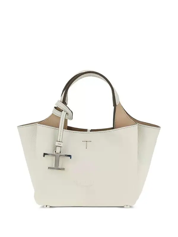 TOD'S Timeless Leather Tote Bag - Neutrals