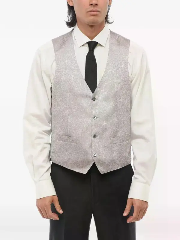 Corneliani Leaf-pattern Waistcoat - Grey