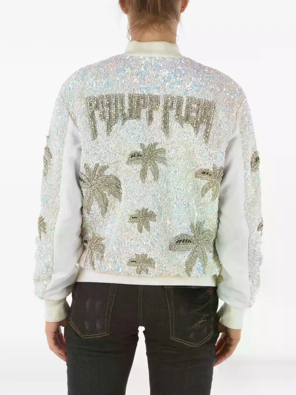 Philipp Plein Sequin-embellished Bomber Jacket