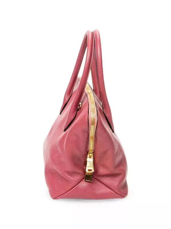 Miu Miu Madras Leather Tote Bag