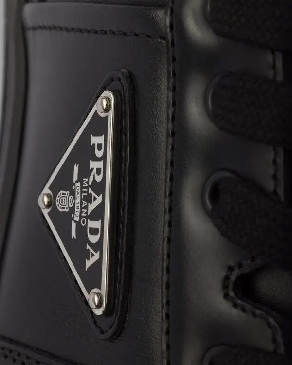 Prada Downtown Leather Sneakers