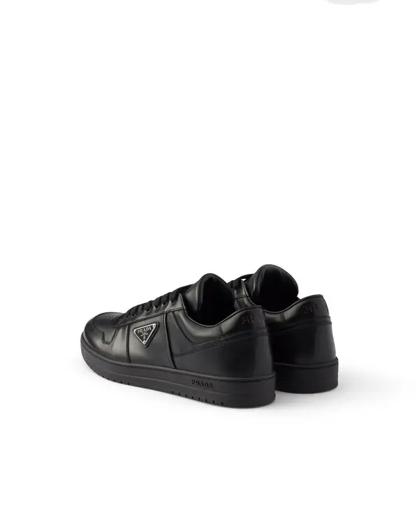 Prada Downtown Leather Lace-up Sneakers