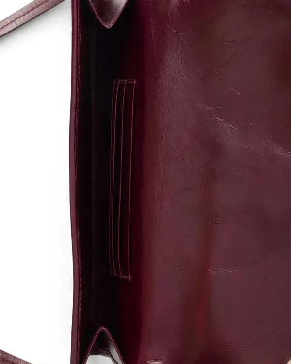 Prada Leather Wallet With Shoulder Strap
