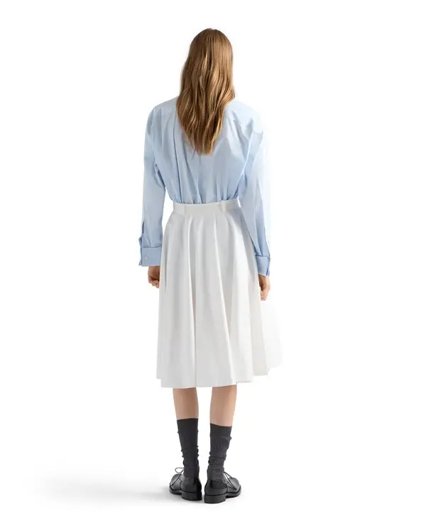 Prada Chino Midi-skirt With Zipper